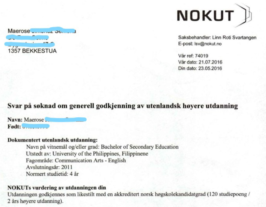The ultimate Pinay guide to NOKUT’s recognition of higher education ...